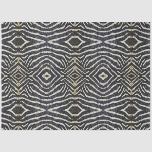 African Vintage Zebra Stripe Pattern Decoupage Art Tissue Paper | Zazzle