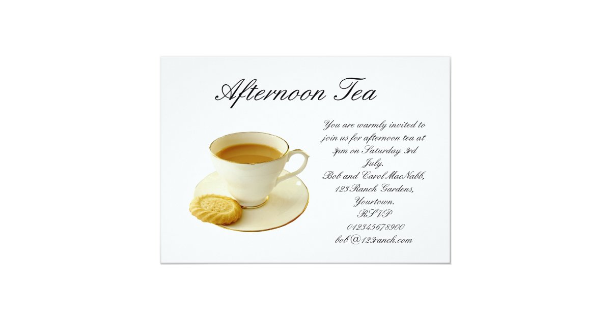 afternoon tea invitation | Zazzle.co.uk