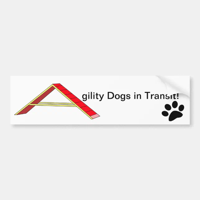 Agility Dogs in Transit Bumper Sticker | Zazzle