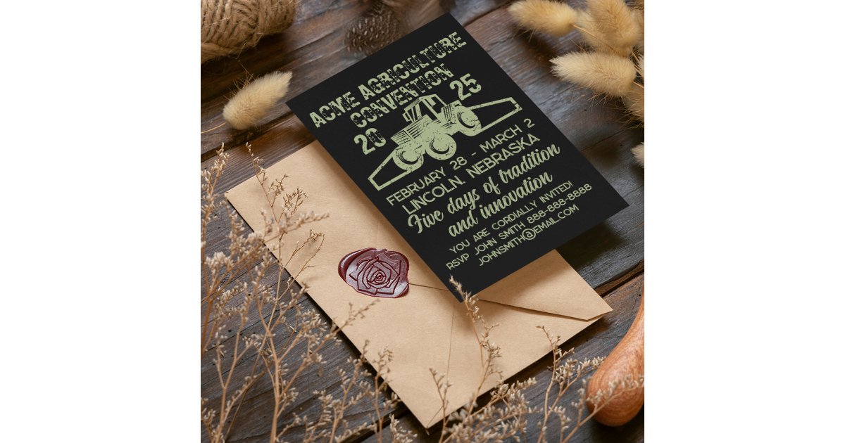 Agriculture Convention Vintage-Style Invitation | Zazzle