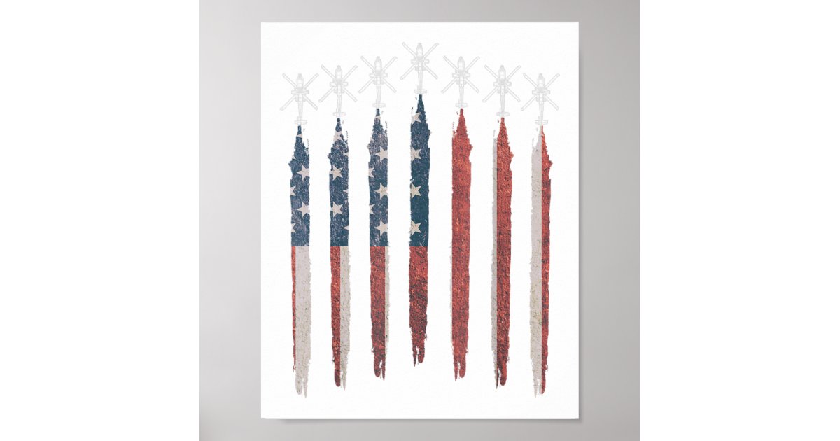 AH64 Apache Helicopter American Flag Apache Squadr Poster | Zazzle