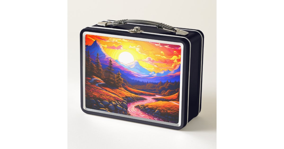 Ai Scenery Metal Lunch Box | Zazzle