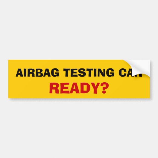 Airbag Bumper Stickers & Car Stickers | Zazzle UK