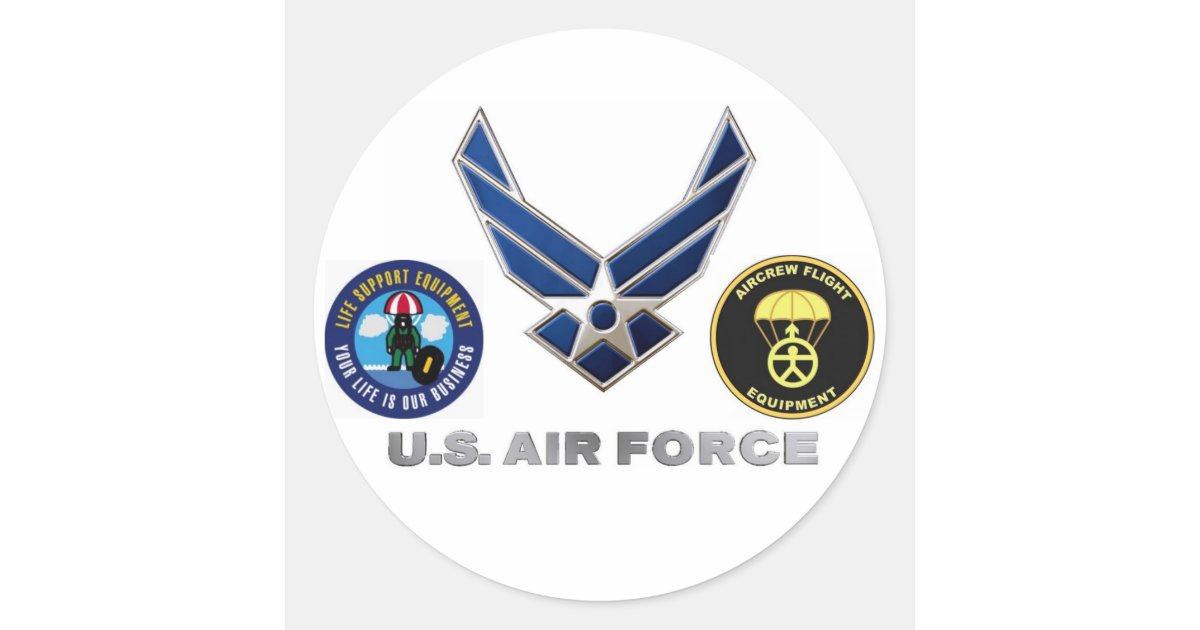 Aircrew Life Support and Aircrew Flight Equipment Classic Round Sticker ...