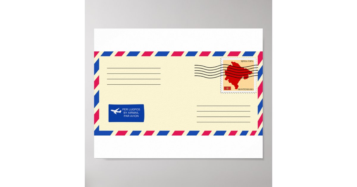 Airmail Envelope Poster | Zazzle