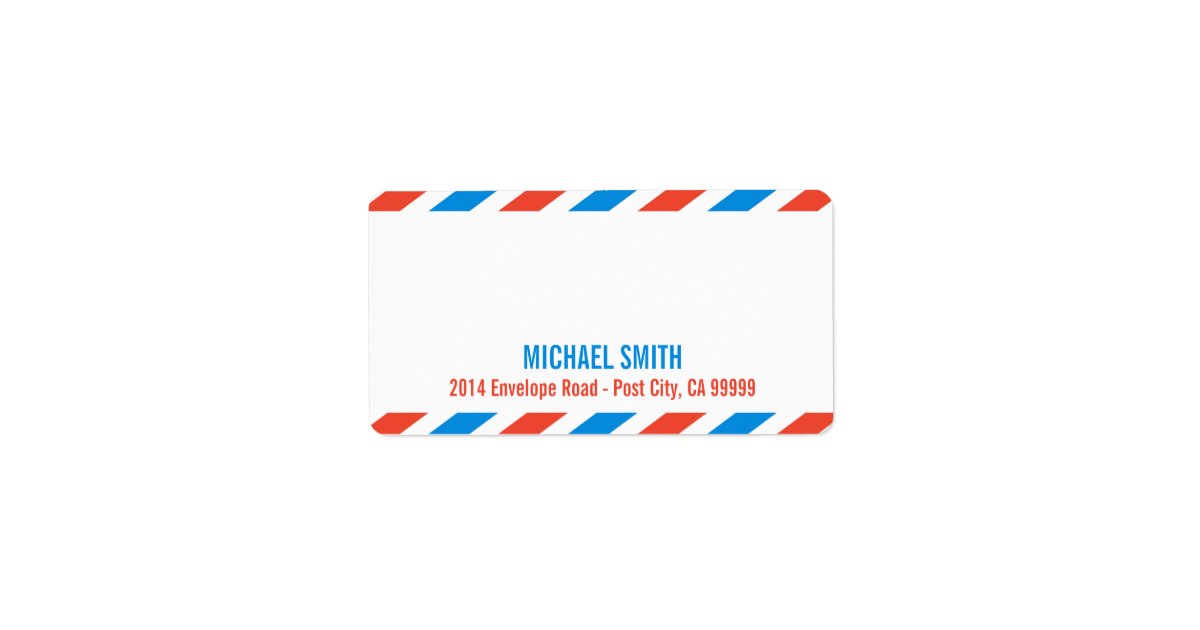 Airmail label template | Zazzle