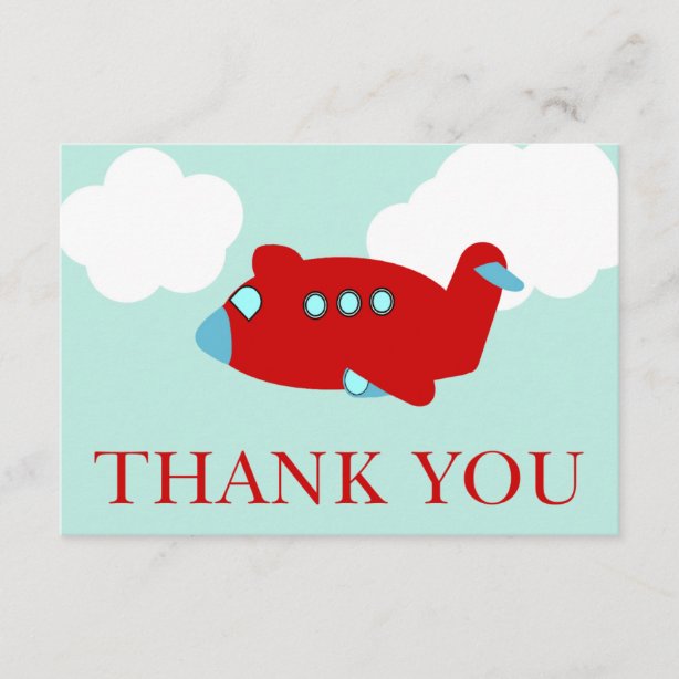 Airplane Thank You Cards | Zazzle UK