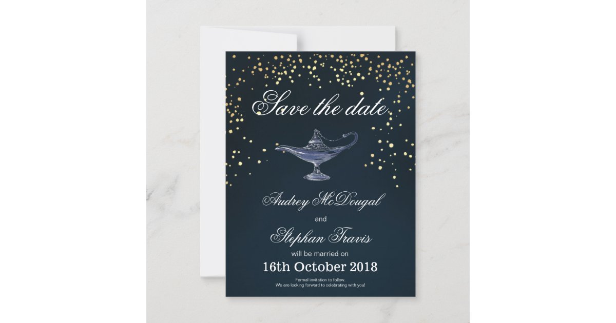 ALADDIN SAVE THE DATE CARD | Zazzle