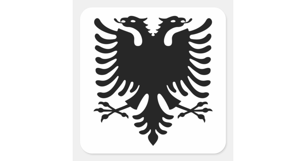 Albania, Shqiperia, Shqiponja, albanian, shqip Square Sticker | Zazzle
