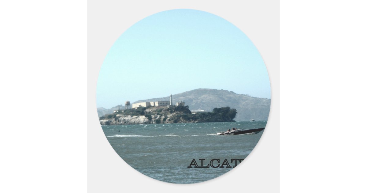 Alcatraz prison classic round sticker | Zazzle