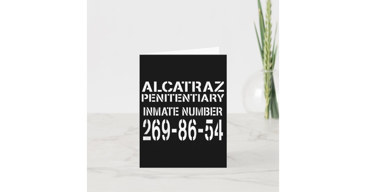 Alcatraz Prison Funny Prisoner Costume Halloween Card | Zazzle