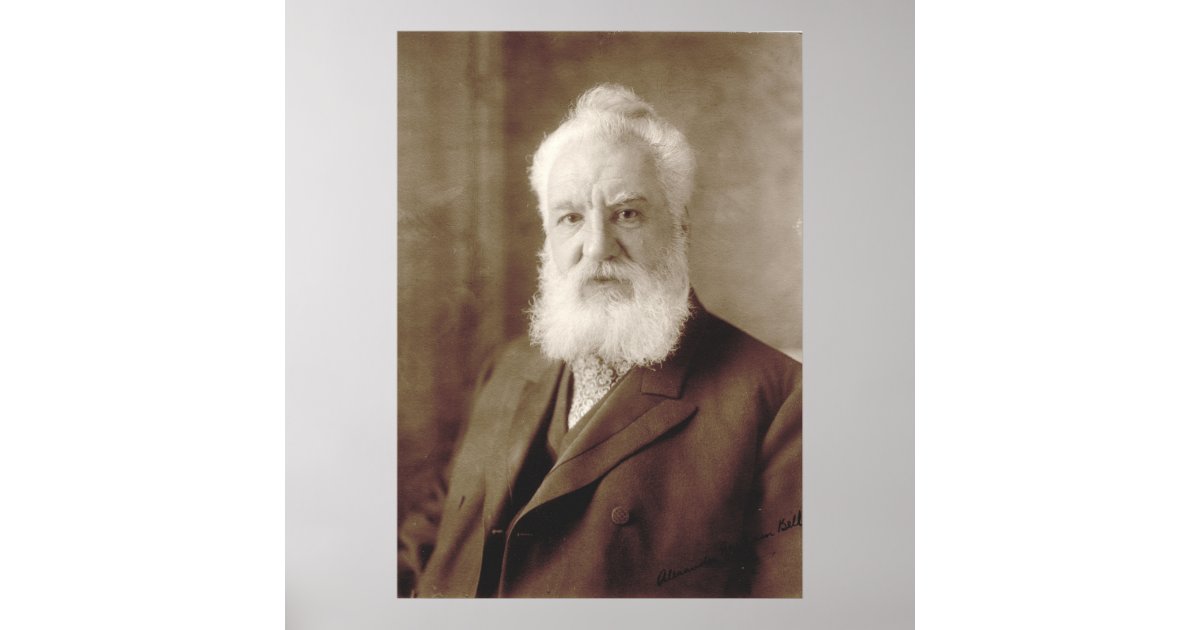 Alexander Graham Bell Portrait Poster | Zazzle