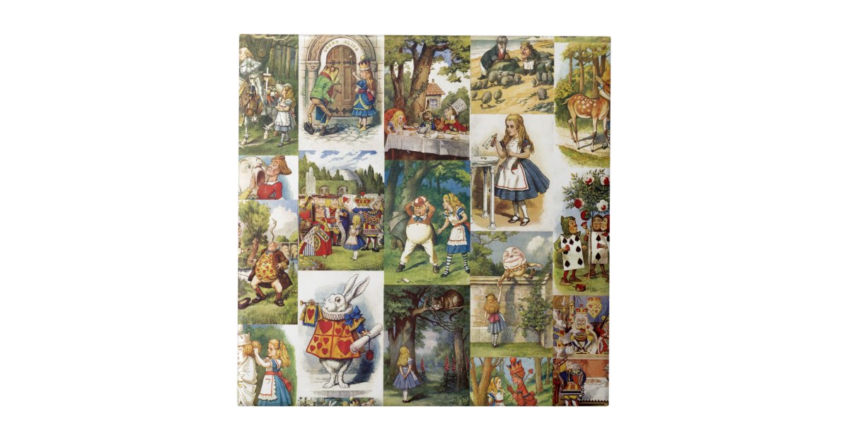 alice in wonderland tile | Zazzle