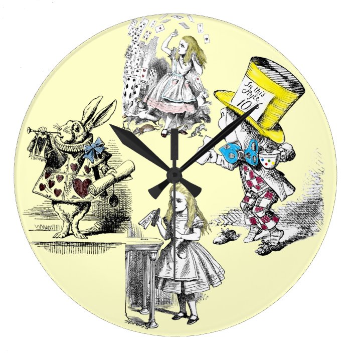 Alice in Wonderland Vintage Wall Clock | Zazzle.co.uk