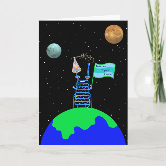 Alien Happy Birthday Card by Jo Images | Zazzle