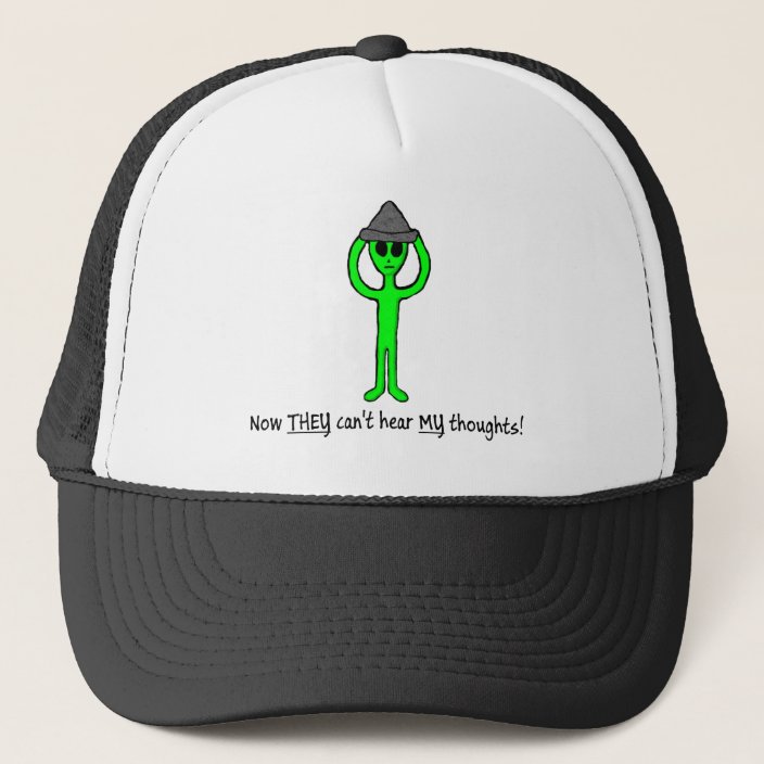 Alien wearing a tin foil hat hat | Zazzle.co.uk