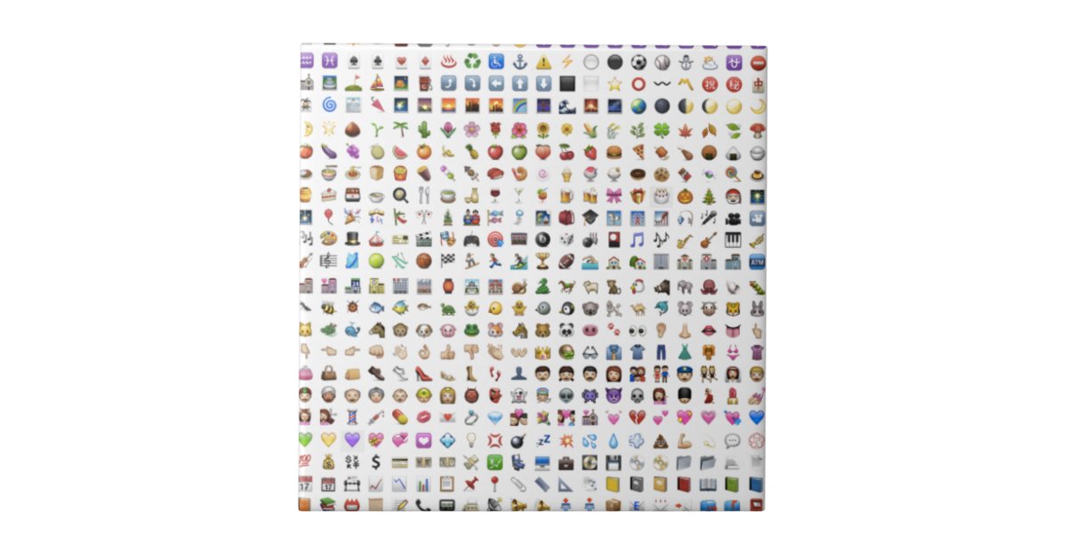 All iPhone / iOS emojis Tile | Zazzle