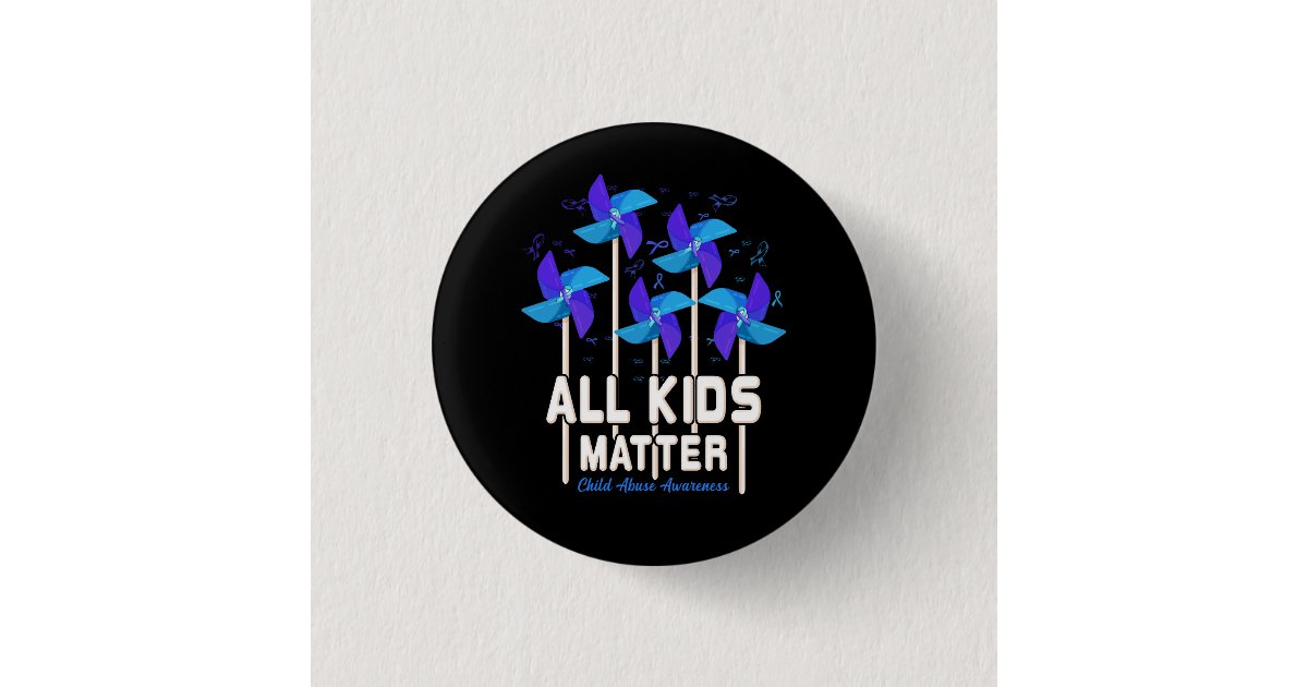 All Kids-Matter Pinwheel Child Abuse Prevention Aw 3 Cm Round Badge ...