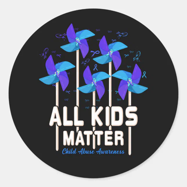 All Kids-Matter Pinwheel Child Abuse Prevention Aw Classic Round ...