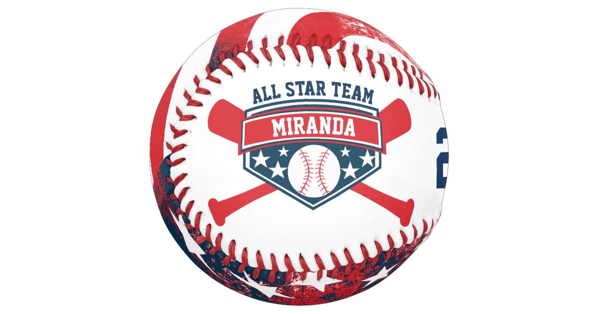 All Star Team Stars and Stripes Softball | Zazzle