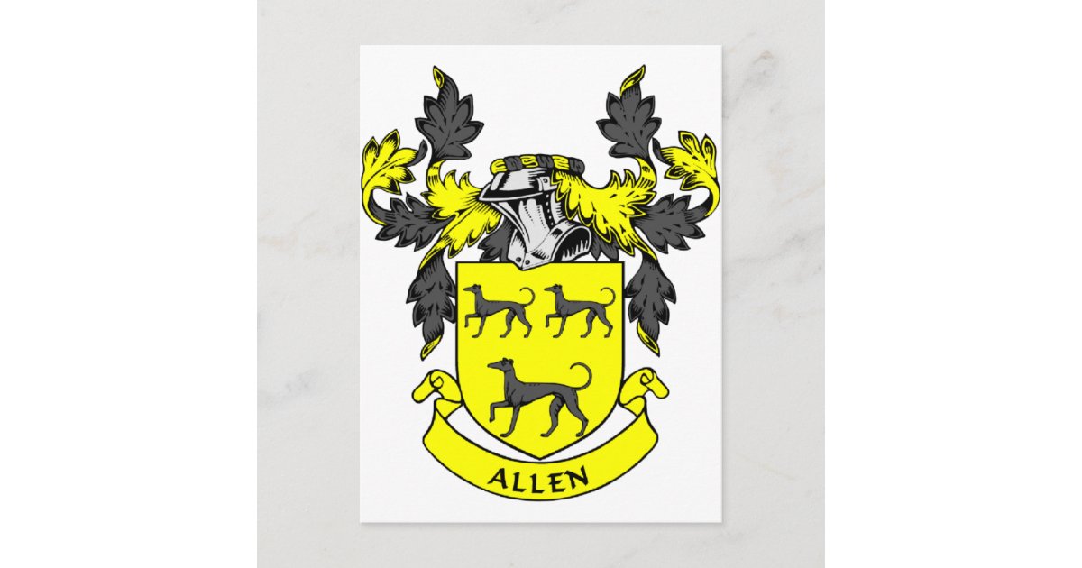 Allen Family Crest Postcard | Zazzle