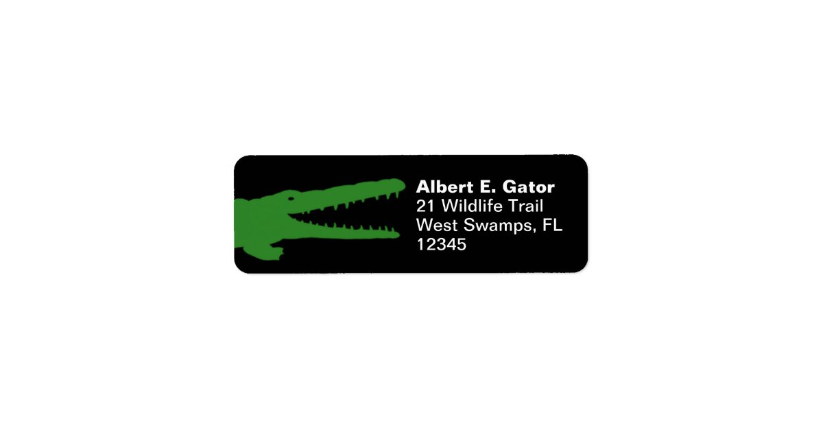 Alligator or Crocodile Return Address Labels | Zazzle