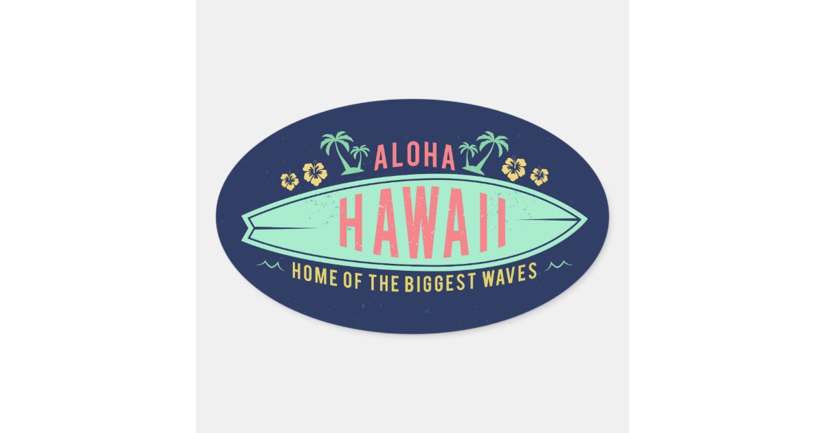 Aloha Hawaiian Surfer stickers | Zazzle