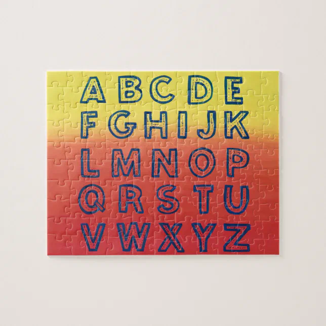 Alphabet Chart Upper Case Letters Sunset Puzzles | Zazzle