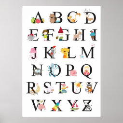 Alphabet Poster | Zazzle