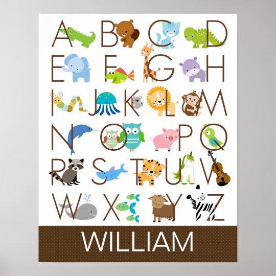Alphabet Poster for Kids | Zazzle.co.uk