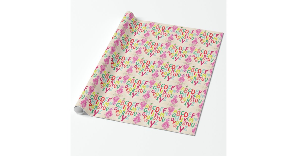 Alphabet Wrapping Paper | Zazzle