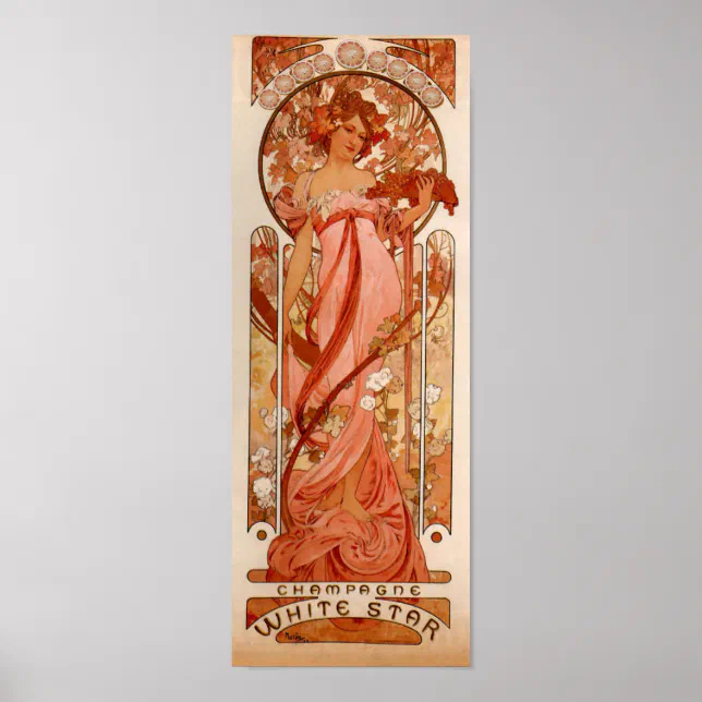 Alphonse Maria Mucha – White Star Jugendstil Art Poster | Zazzle