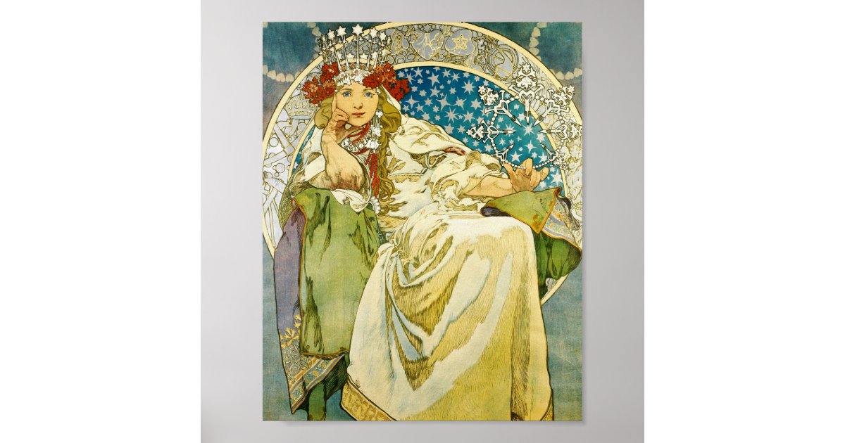 Alphonse Mucha Princess Hyacinth Art Nouveau Poster | Zazzle