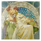 Alphonse Mucha Absinthe Robette Tile | Zazzle.co.uk