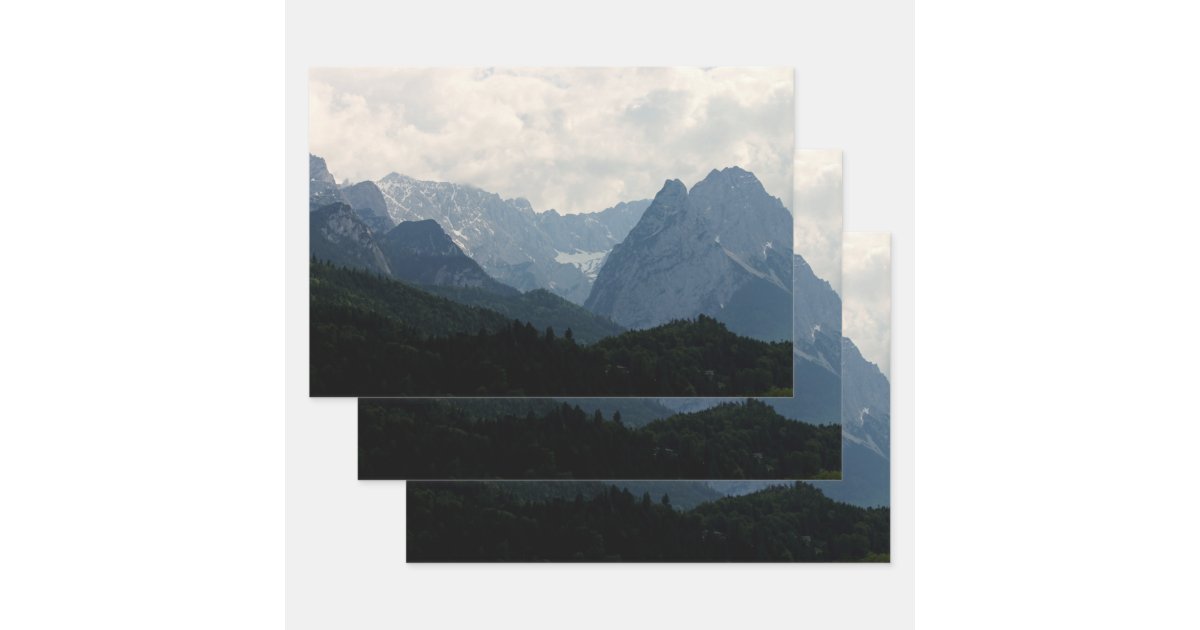 Alpine Mountains Nature Photo Country Wrapping Paper Sheet | Zazzle