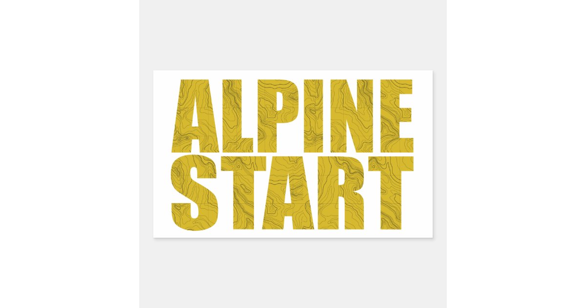 Alpine Start (Topo) Rectangular Sticker | Zazzle