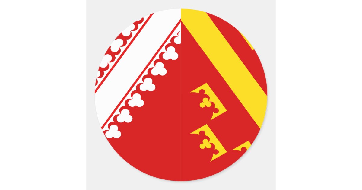 Alsace (Old), France flag Classic Round Sticker | Zazzle
