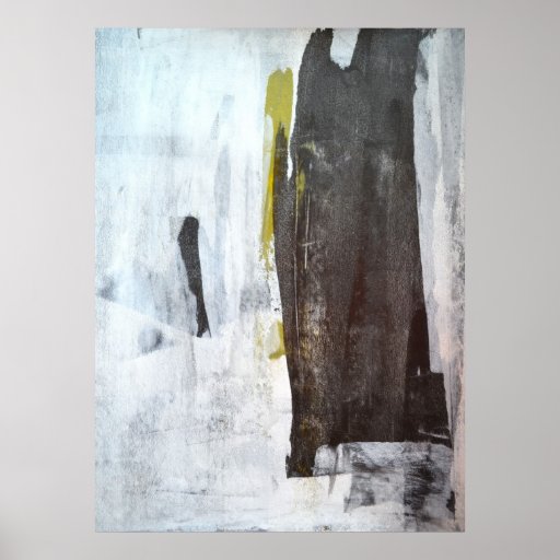 'Amazingly Modern' Black and White Abstract Art Poster | Zazzle