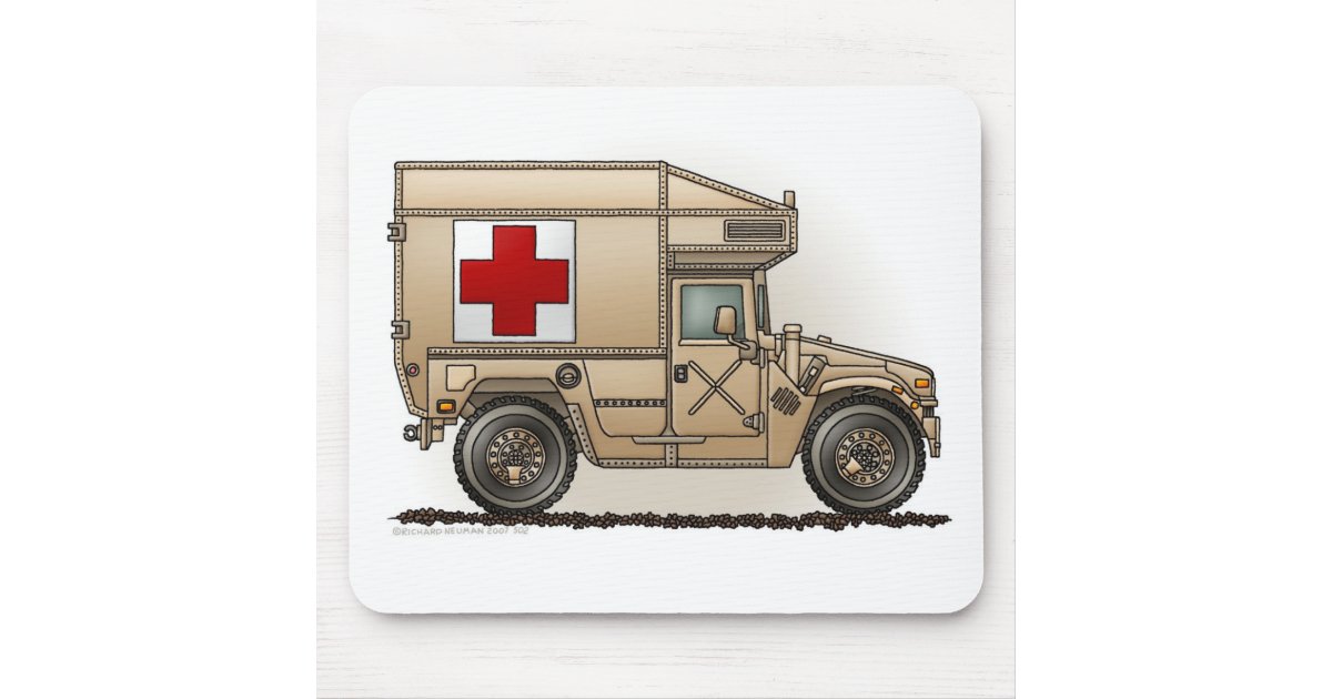 Ambulance Military Hummer Medic Mouse Mat | Zazzle