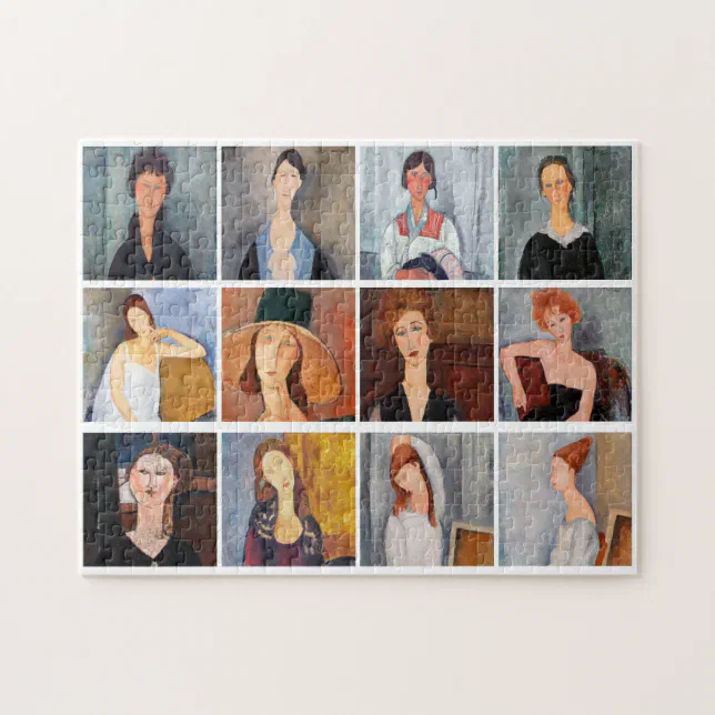 Amedeo Modigliani - Masterpieces Collage Jigsaw Puzzle | Zazzle