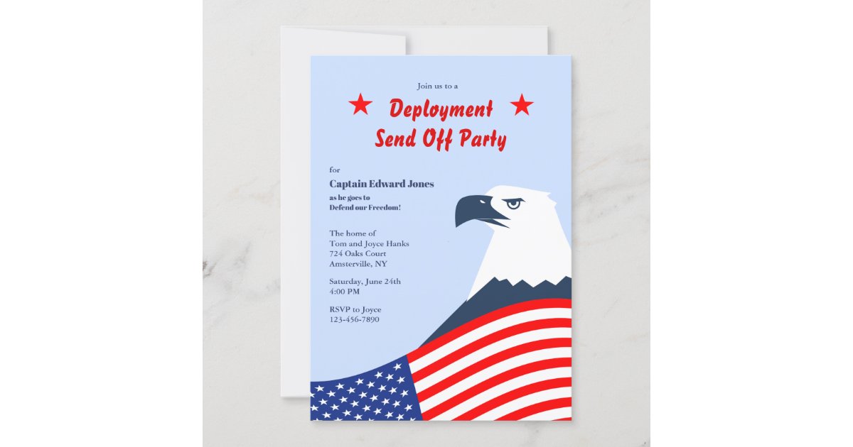 American Eagle Deployment Party Invitation | Zazzle
