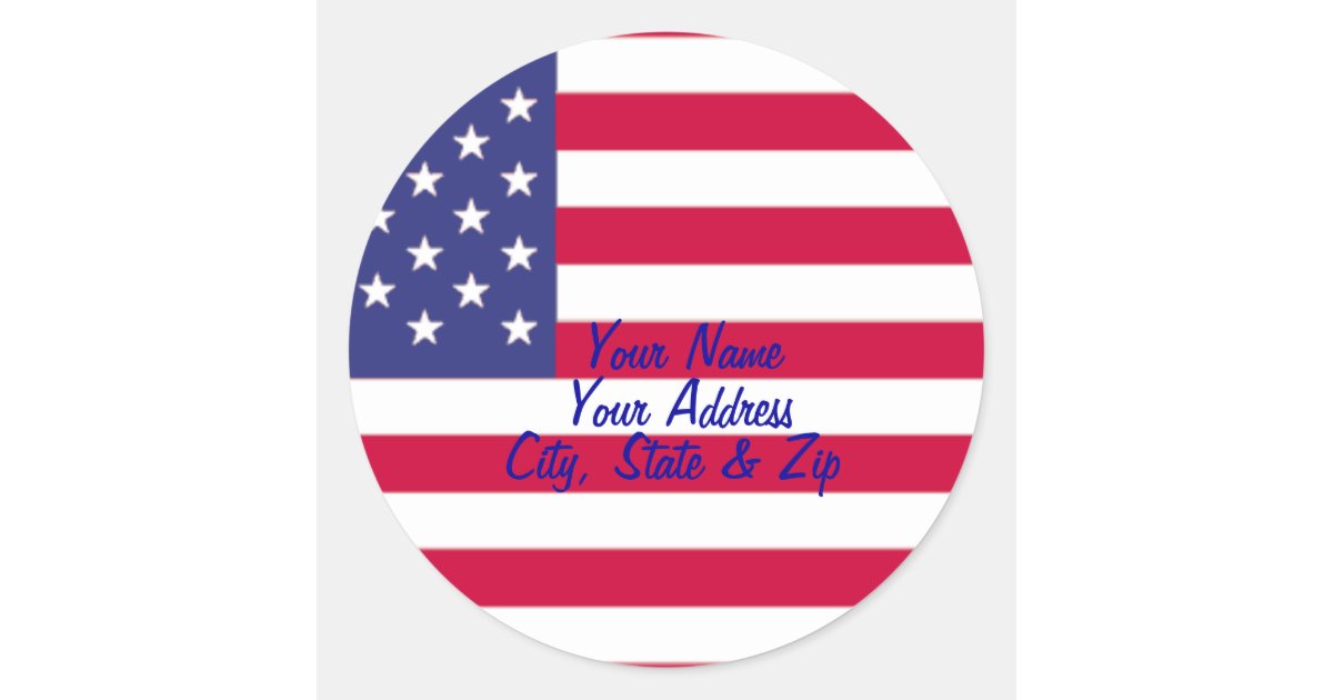 American Flag Address Labels | Zazzle