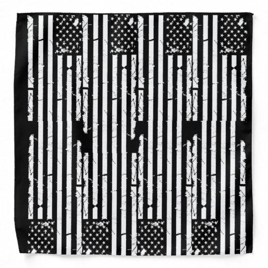 American Flag Black & White Bandana | Zazzle.co.uk