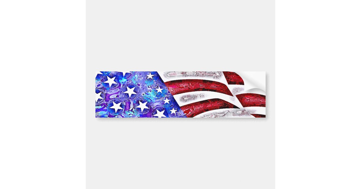AMERICAN FLAG BUMPER STICKER | Zazzle