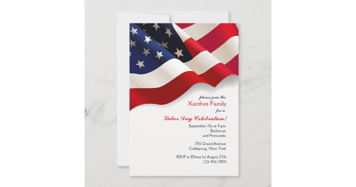 American Flag Invitation | Zazzle