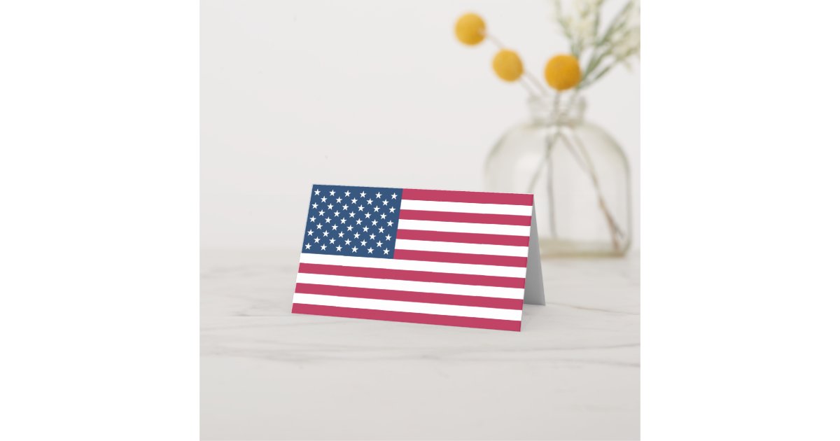 American flag place card | Zazzle