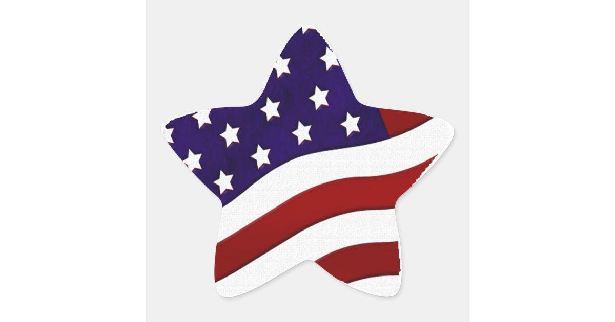 American Flag Star Sticker | Zazzle