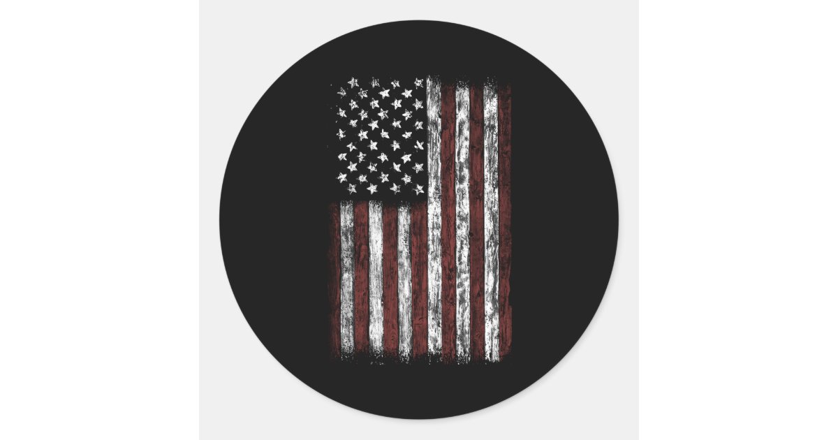 American Flag Usa Flag Classic Round Sticker | Zazzle