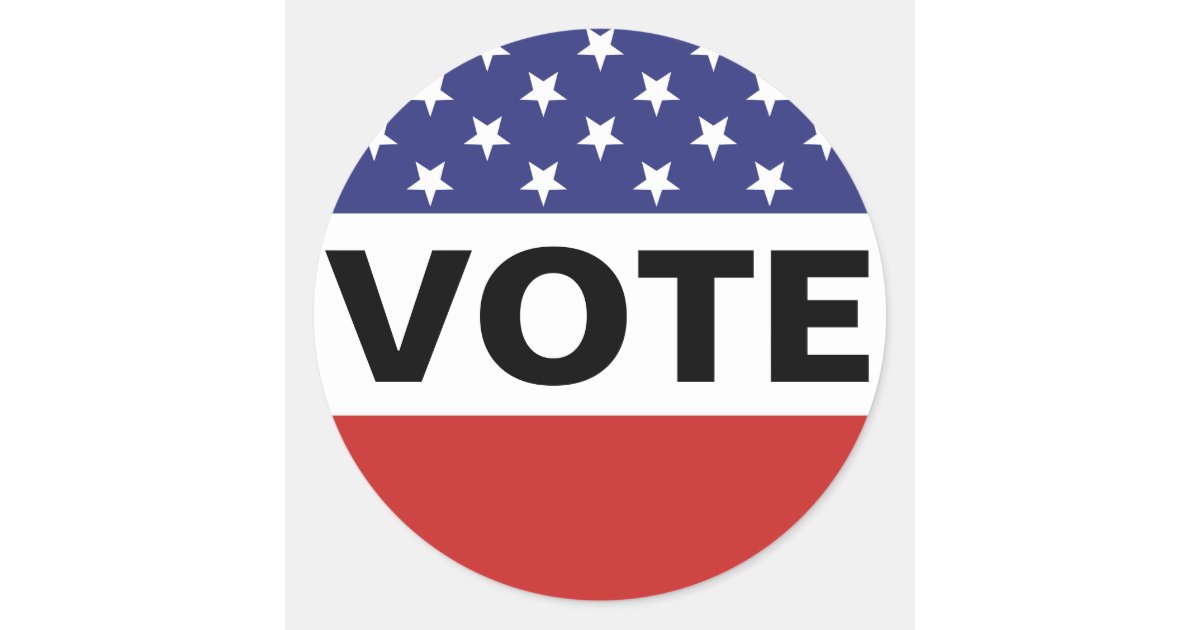 American Flag Vote Classic Round Sticker | Zazzle