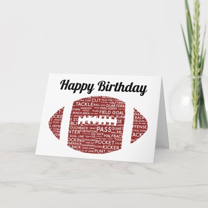 American Football Birthday Card | Zazzle.co.uk